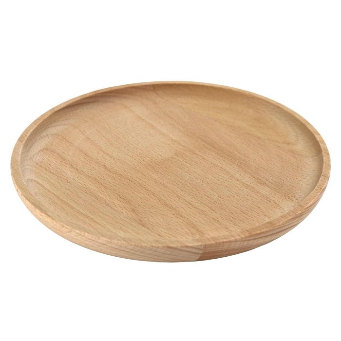 Shallow BEECH Wood 18.5cm Round Tray Bowl Coin Key Watch Ring Tidy Tray display